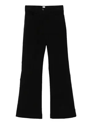 TOTEME Flared Moleskin Trousers - Black