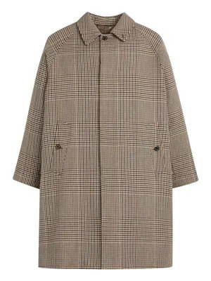 Mackintosh Belford Checked Coat - Brown