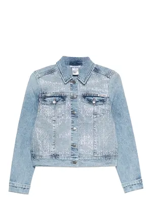 Dkny Rhinestud Logo Jacket - Blue