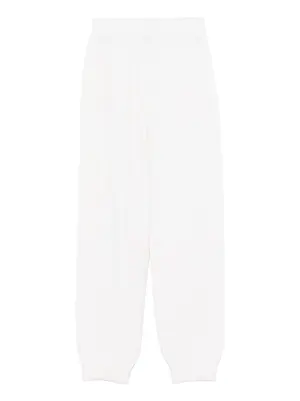 MSGM Logo-embroidered Track Pants - White