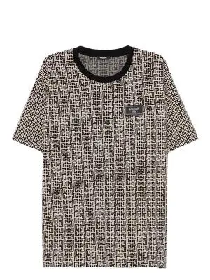 Balmain Pb Labyrinth Jacquard T-shirt - Neutrals
