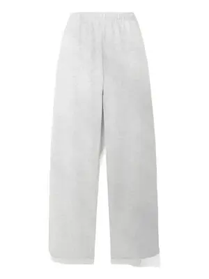 SKIMS Cotton-blend Jersey Track Pants - Light Gray
