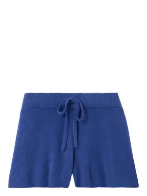 THE ELDER STATESMAN Cashmere Lounge Shorts - Blue