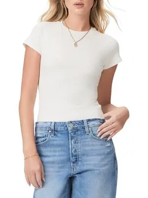 Paige Bijou Rib T-shirt - Ivory