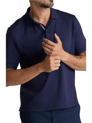 UNTUCKIT Damaschino Wrinkle Free Polo - Navy