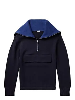Loewe Wool Half-zip Sweater - Blue