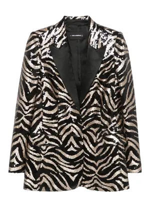Karl Lagerfeld Studio Sequin Blazer - Black