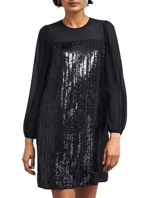 HOBBS LONDON Zariah Sequin Dress - Hobbs Black