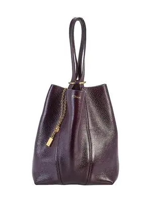 Chloé Medium Spin Leather Tote - Perfect Plum