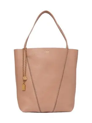 Chloé Medium Spin Leather Tote - Woodrose Leather