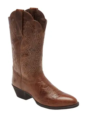 Ariat Ariat Heritage Leather Western Boot Dark Tan