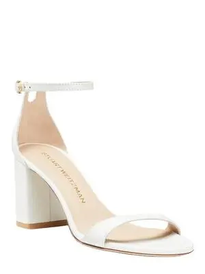 STUART WEITZMAN Nudist Block 75 Sandal - White