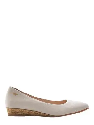 VISCATA Rubina Canvas Espadrille Flats - Beige