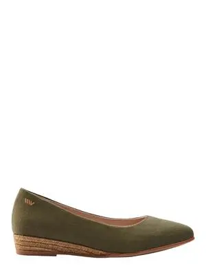 VISCATA Rubina Canvas Espadrille Flats - Olive