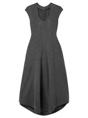 Proenza Schouler Proenza Schouler Delilah Paneled Felt Midi Dress Gray