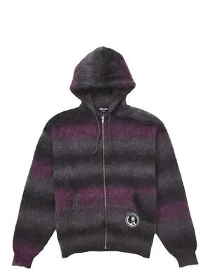Supreme Hysteric Glamour Mohair Zip Up Hooded Sweater - Black