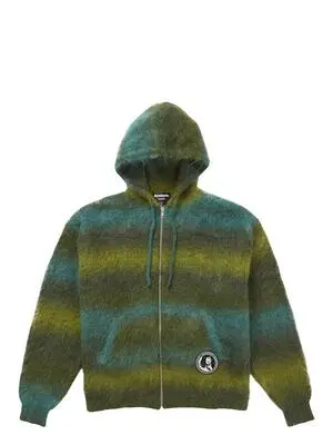 Supreme Hysteric Glamour Mohair Zip Up Hooded Sweater - Olive