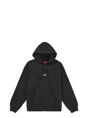 Supreme Micro Logo Hooded Sweatshirt - Black