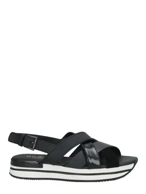 Hogan Leather Sandals - Black