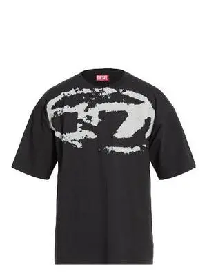 DIESEL® Man T-shirt Black Size M Cotton, Polyamide Black