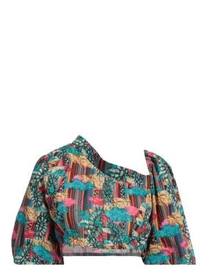 CONNOR & BLAKE CONNOR & BLAKE Woven Crop Top Fuchsia
