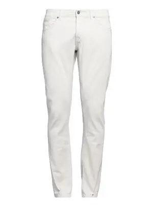 DONDUP Stretch Gabardine Straight Leg Pants Grey