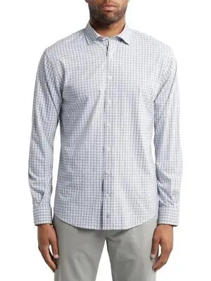 Johnnie-o Westwood Plaid Button-up Shirt - Light Gray
