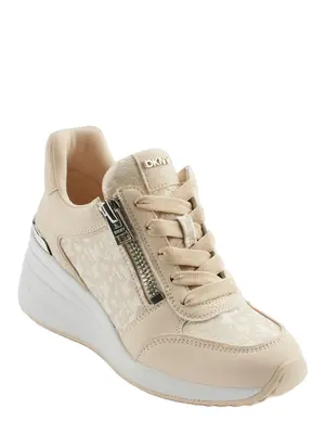 Dkny Kalina Wedge Sneakers - Hemp