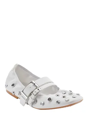 Dkny Davey Studded Ballet Flat - White