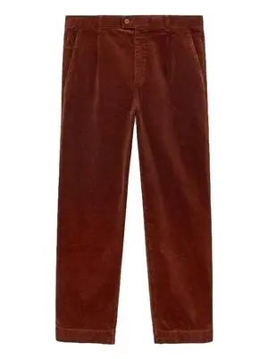 Mango Straight Leg Corduroy Pants - Russet