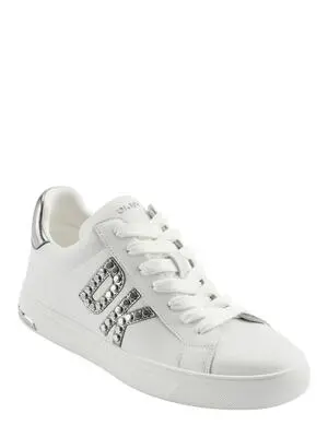 Dkny Abeni Studded Logo Sneakers - White/ Nick