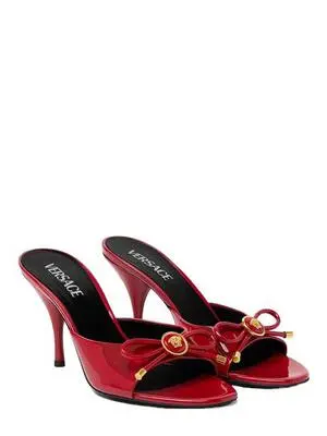 Versace Versace Opera Bow Slide Sandal 1rb3v-lipstick Red Gold