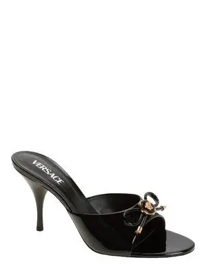 Versace Versace Opera Bow Slide Sandal Black-versace Gold