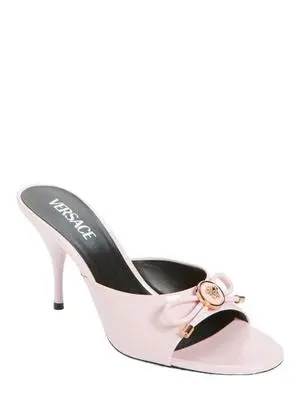 Versace Opera Bow Slide Sandal - Pastel Pink/gold