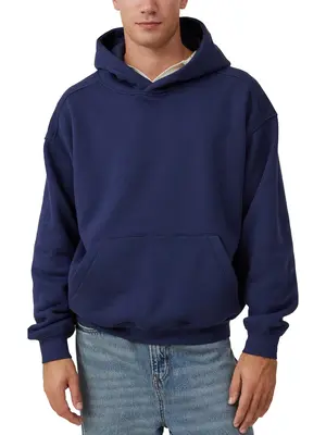 COTTON ON Box Fit Hoodie Indigo