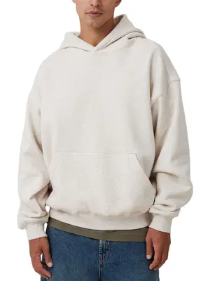 COTTON ON Box Fit Hoodie Oatmeal Marle