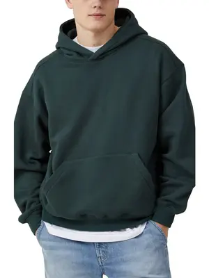 COTTON ON Box Fit Hoodie Pine Needle Green