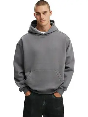 COTTON ON Box Fit Hoodie Slate Stone