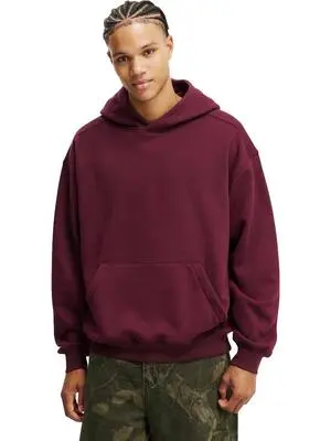 COTTON ON Box Fit Hoodie - Velvet Plum