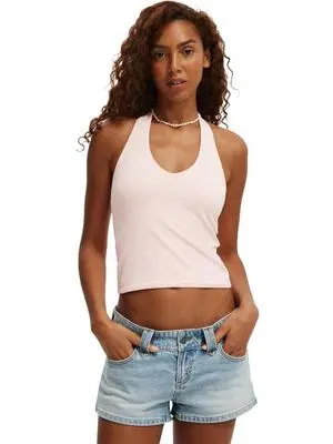 COTTON ON Cotton On V-Neck Halter Top Peach Spritz