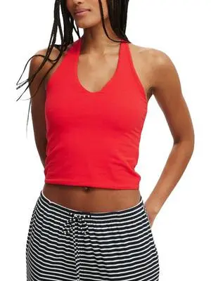 COTTON ON Cotton On V-Neck Halter Top Scarlet Red