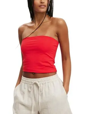 COTTON ON All Day Tube Top Scarlet Red