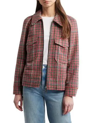 Rails Cheyenne Zip Front Jacket - Crimson Mini Check
