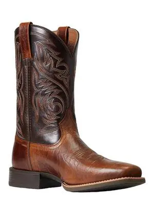 Ariat Sport Herdsman Square Toe Cowboy Boot - Peanut Butter/chaga Brown