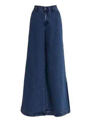 OUTLAND DENIM Leigh Rigid Mid-Rise Wide-Leg Jeans