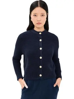 ALEX MILL Nico Chunky Knit Cardigan - Midnight Navy