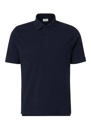 Saint Laurent Saint Laurent Cotton-blend Polo Shirt Blue
