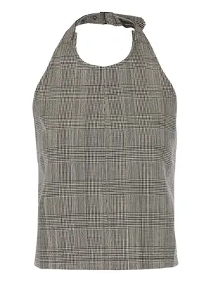 Wardrobe.NYC Prince Of Wales Check Wool Top - Grey