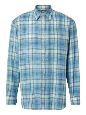 AURALEE Auralee Airy Checked Wool Shirt