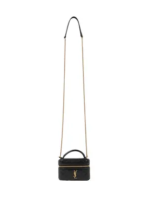 Saint Laurent Gaby Micro Leather Crossbody Bag - Black